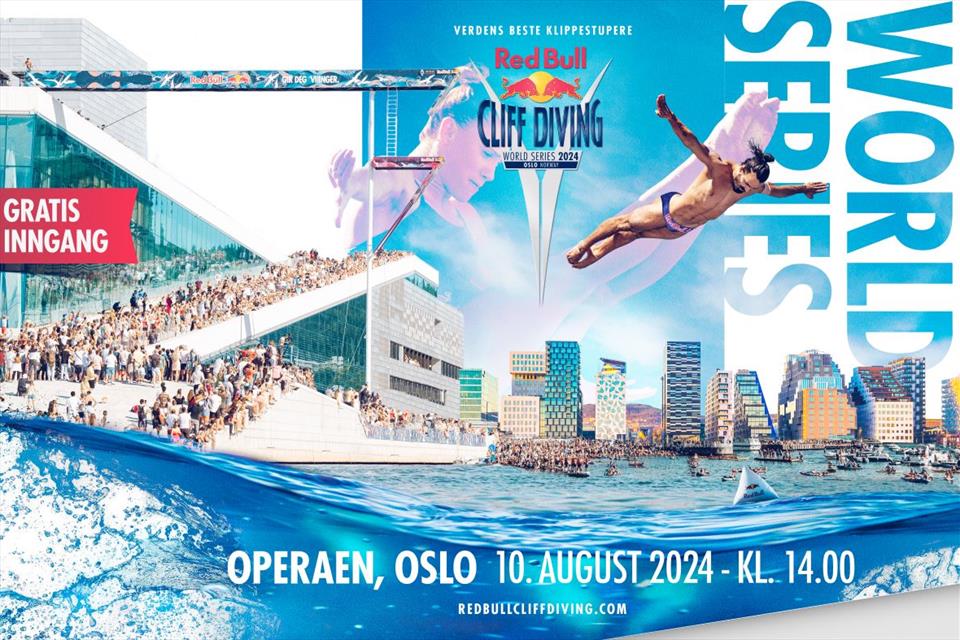 Red Bull Cliff Diving Logo Longest Platform In History | Oslo, NOR